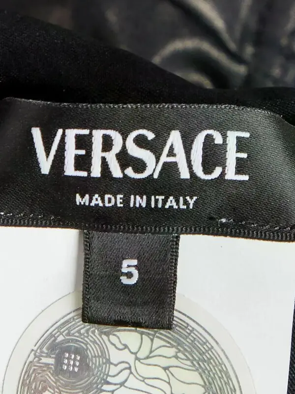 Versace Metallic Logo Accent Swimsuit