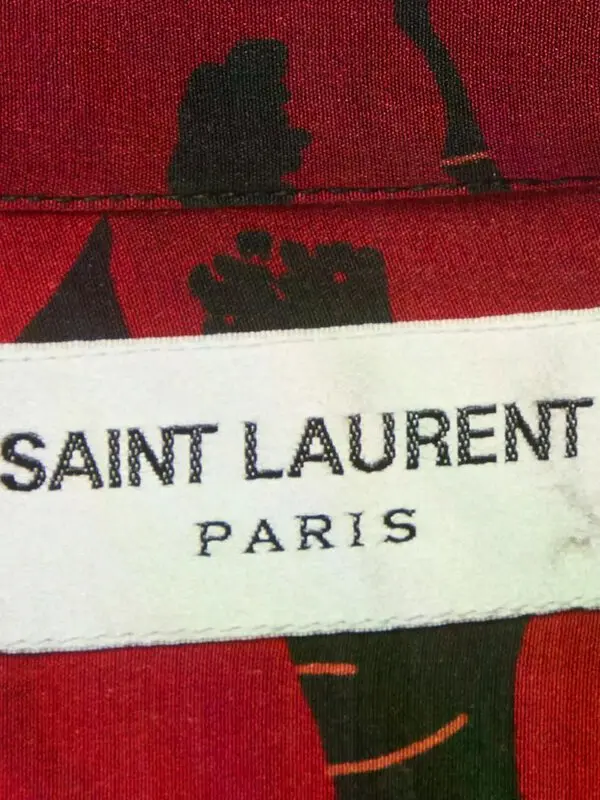 Saint Laurent Silk Floral Print Shirt
