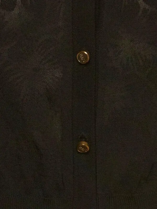 Roberto Cavalli Floral-patterned Cropped Cardigan