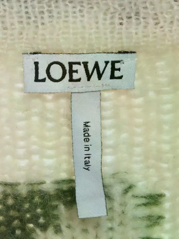Loewe Intarsia Knit V-neck Cardigan