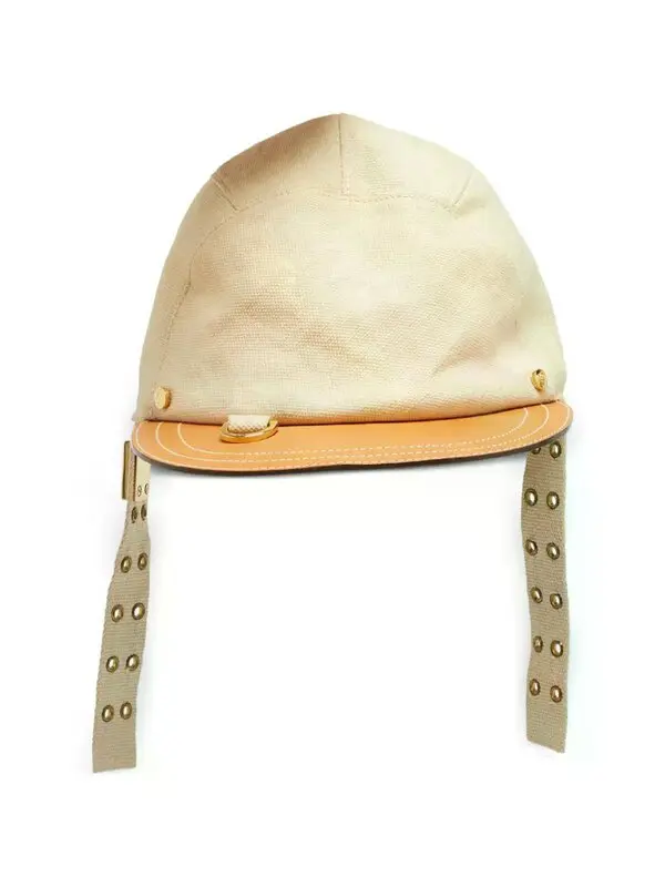 Dior Leather-trimmed Cap - Neutrals
