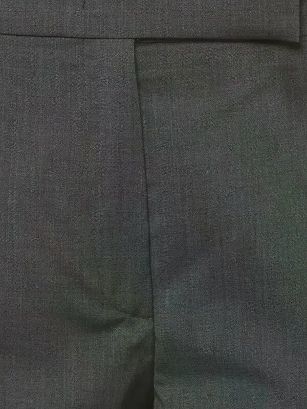 Prada Wool Straight-fit Button-tab Trousers