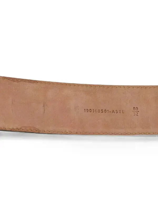 Fendi Zucca Embossed Leather Belt