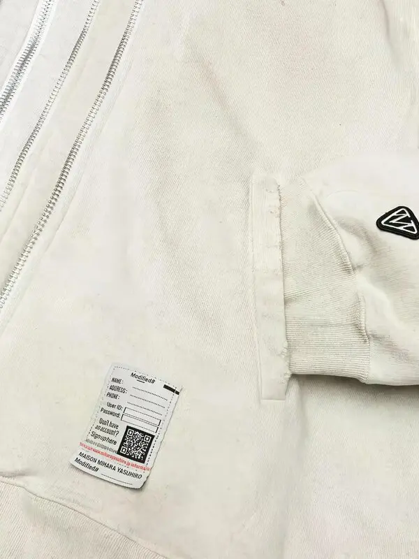 Mihara Yasuhiro Distressed Zip-up Hoodie