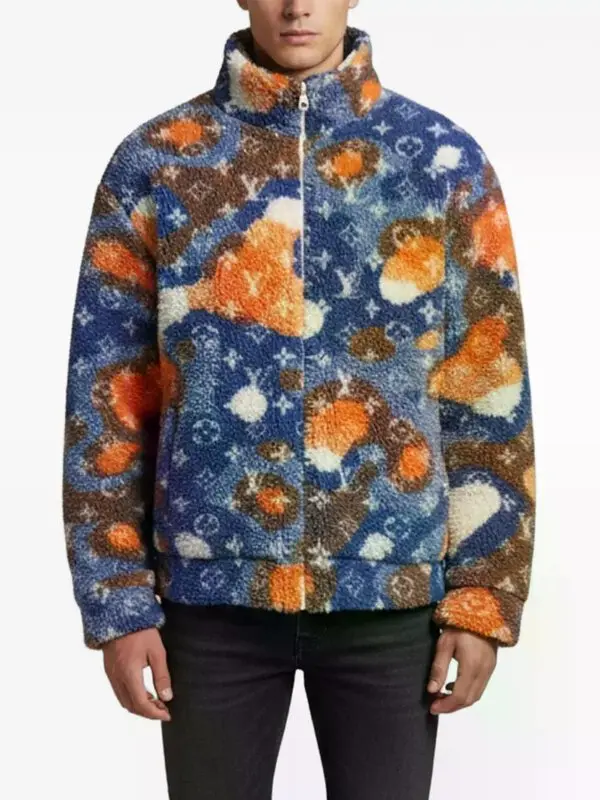 LOUIS VUITTON Monogram Camouflage Fleece Jacket