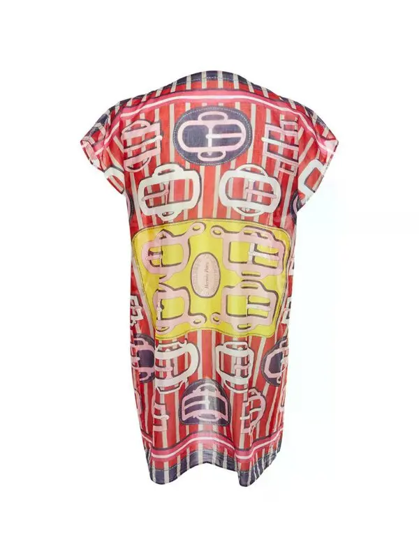 Hermès Geometric Print Open-front Cover-up