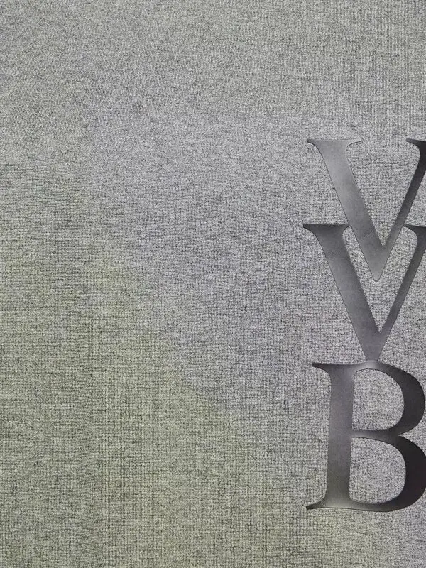 Victoria Beckham Knit Logo Appliqué High Neck Sweater