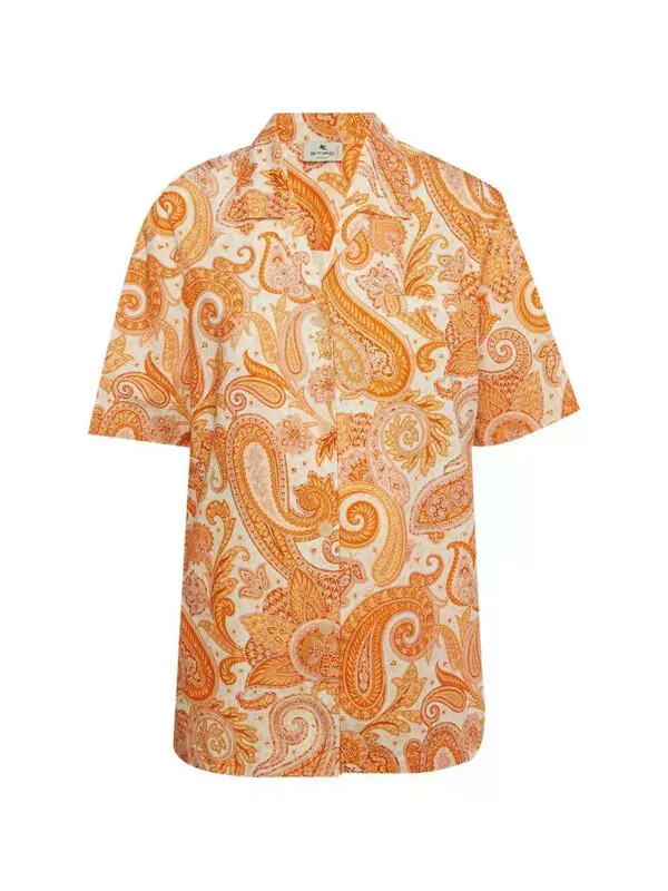 Etro Paisley Print Cotton Shirt And Shorts Set