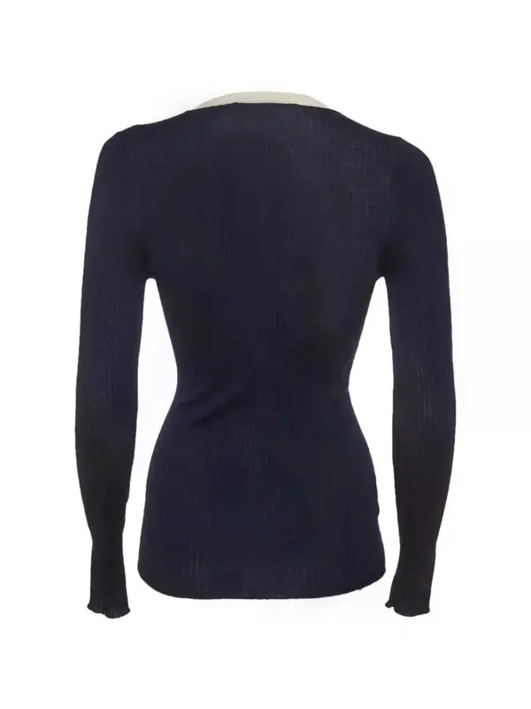 Prada Rib-knit V-neck Cardigan
