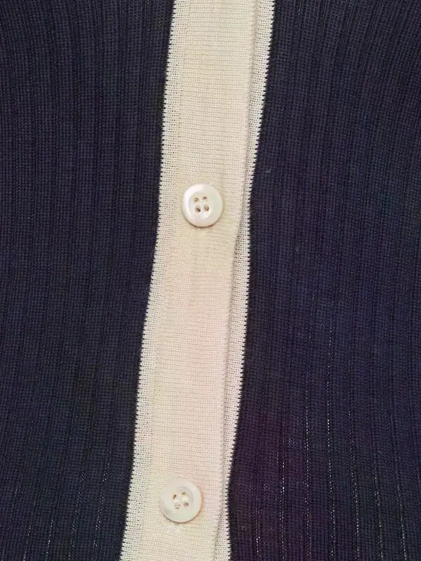 Prada Rib-knit V-neck Cardigan