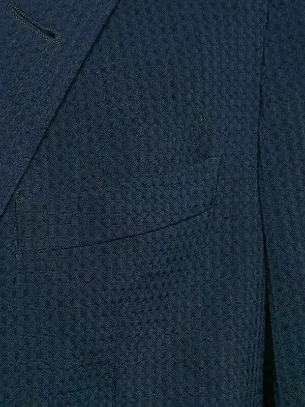 Giorgio Armani Waffle-pattern Single-breasted Blazer