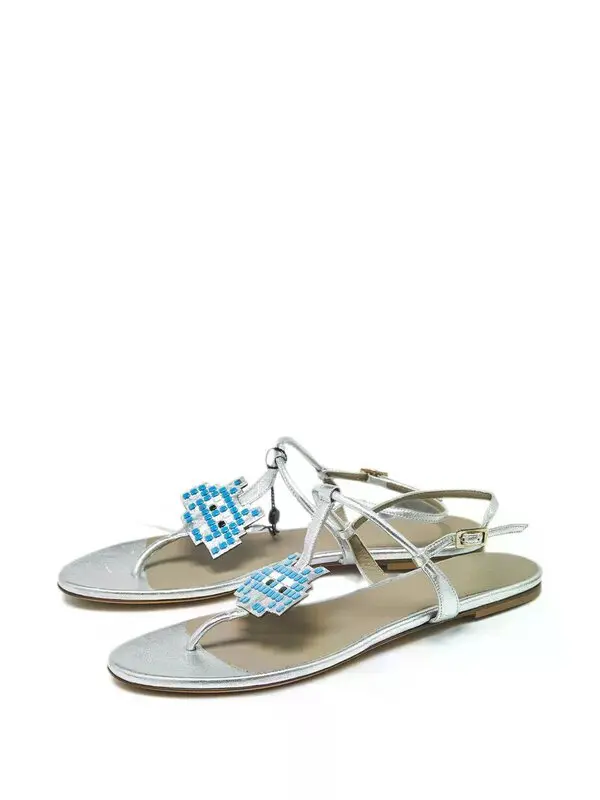ANYA HINDMARCH Pixelated Figure Thong Sandals