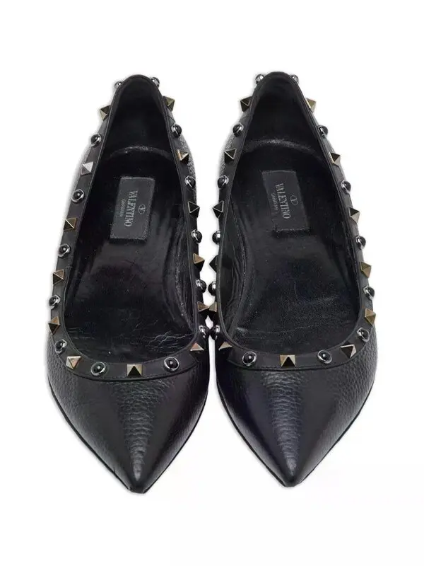 Valentino Garavani Rockstud Pointed-toe Ballet Flats