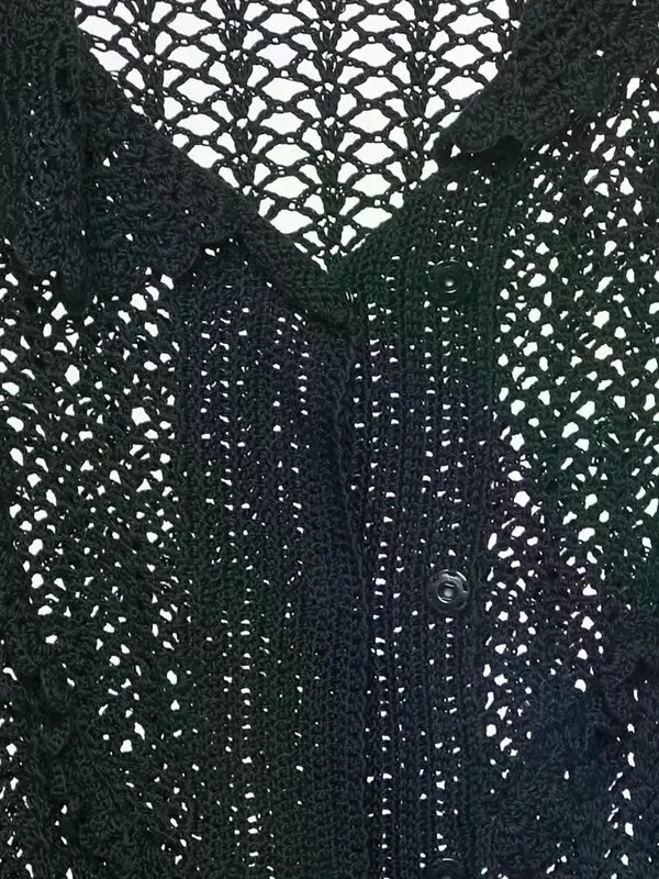Dolce & Gabbana Cotton Crochet Knit Coat