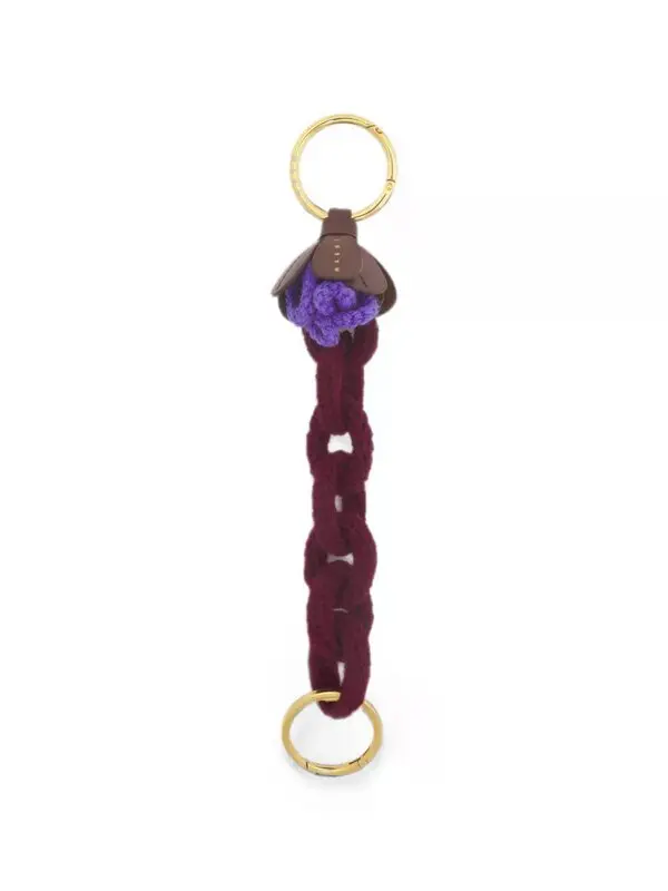 Marni Crochet Flower Keyring - Red