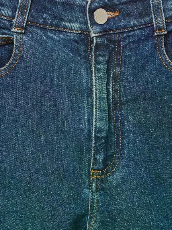 Stella McCartney Straight Leg Jeans With Heart Patch Detail