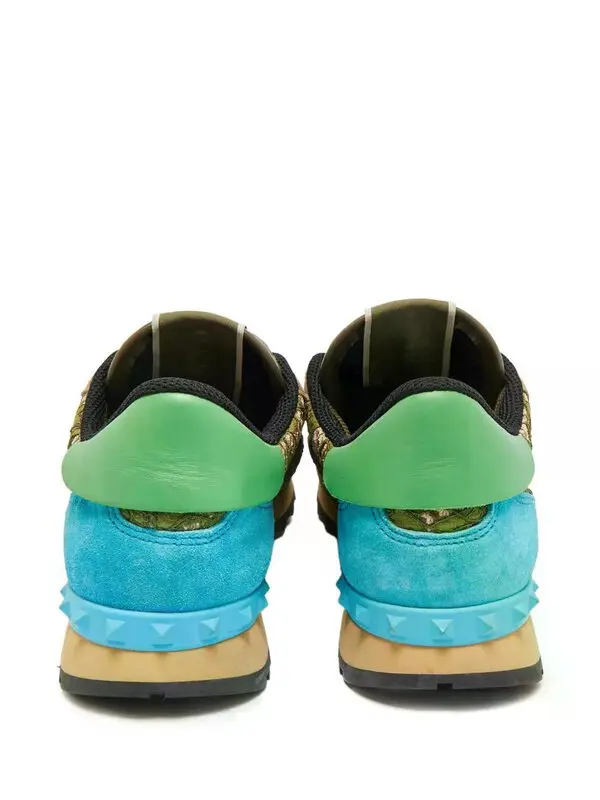 Valentino Garavani Rockstud Lace Low Top Sneakers - Green
