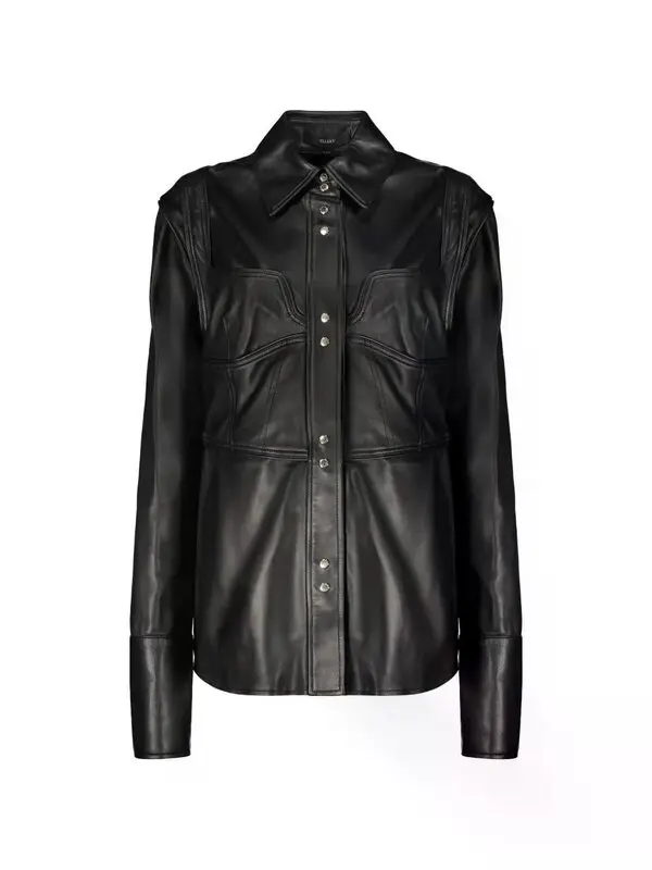 ELLERY Panelled Calf Leather Shirt