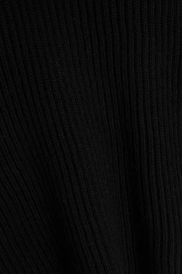 Zimmermann Striped Ribbed Wool Sweater - Black