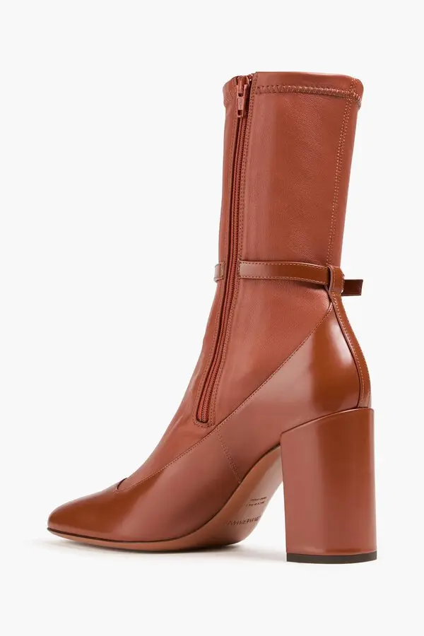 Zimmermann Eliot Glossed And Stretchleather Sock Boots