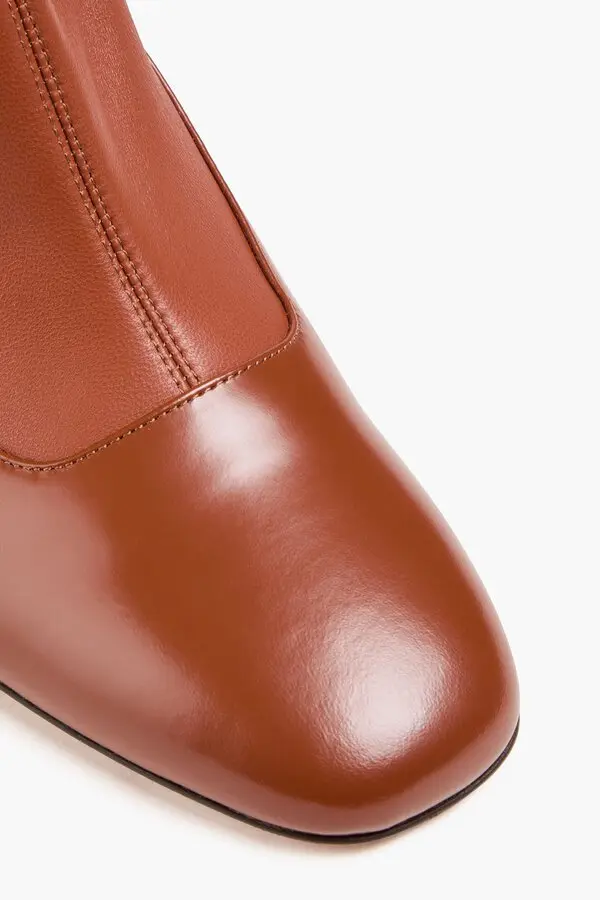 Zimmermann Eliot Glossed And Stretchleather Sock Boots