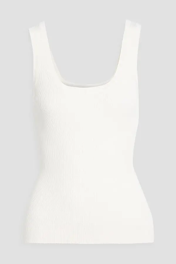 Zimmermann Ribbed Knit Tank - White
