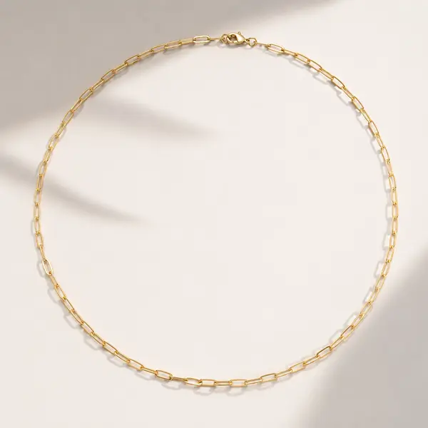 IVY & PEARL CO. Aureline Paperclip Necklace - Gold