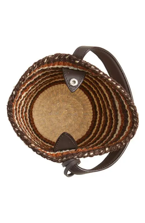 LIFFNER Striped Woven Basket Bag With Single Handle