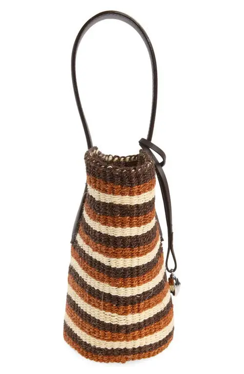 LIFFNER Striped Woven Basket Bag With Single Handle
