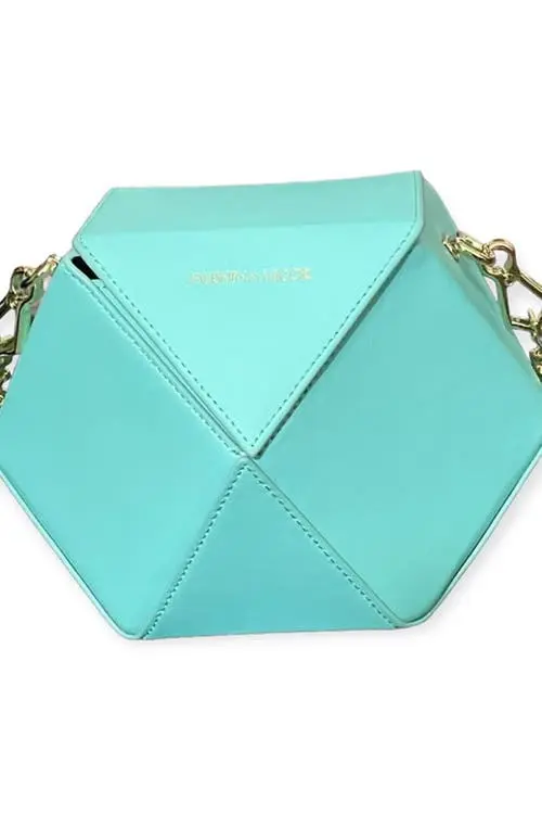 JAUSHINA NICOLE Tetra Top Handle Bag - Turquoise