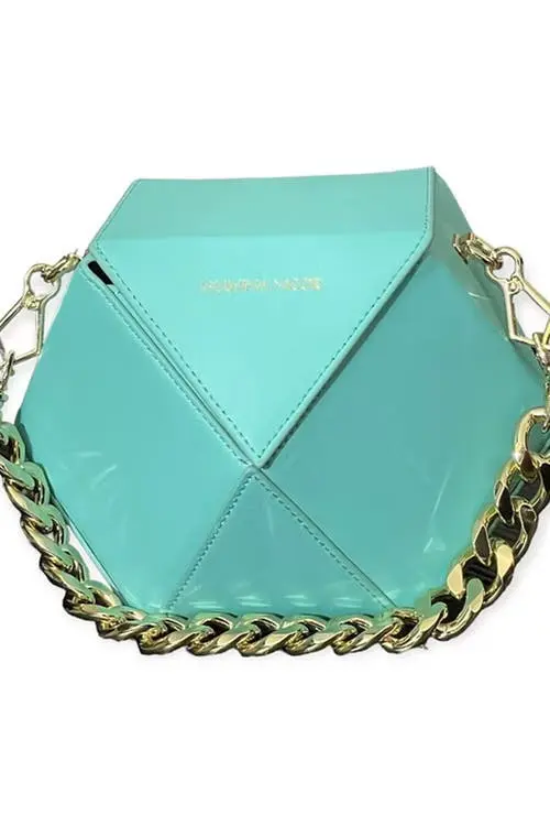 JAUSHINA NICOLE Tetra Top Handle Bag - Turquoise