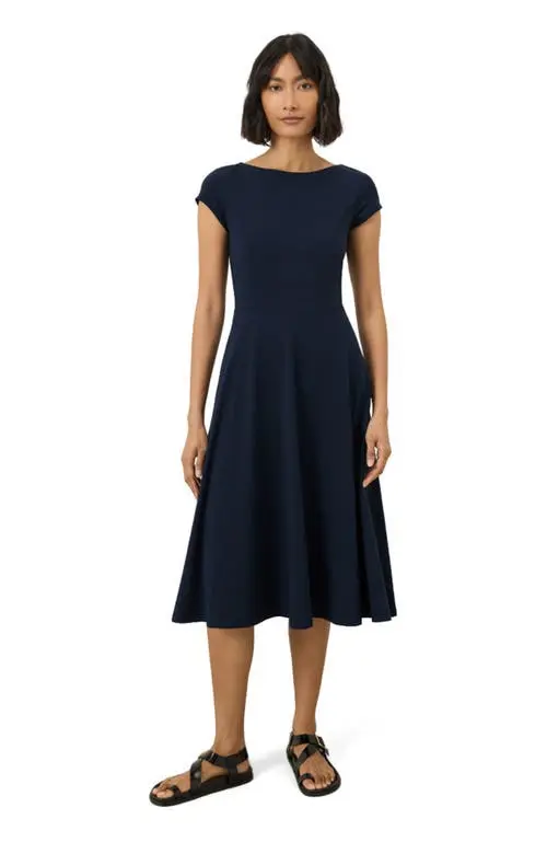 PACT Fit & Flare Ballet Dress In Organic Cotton - Navy
