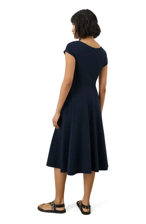 PACT Fit & Flare Ballet Dress In Organic Cotton - Navy