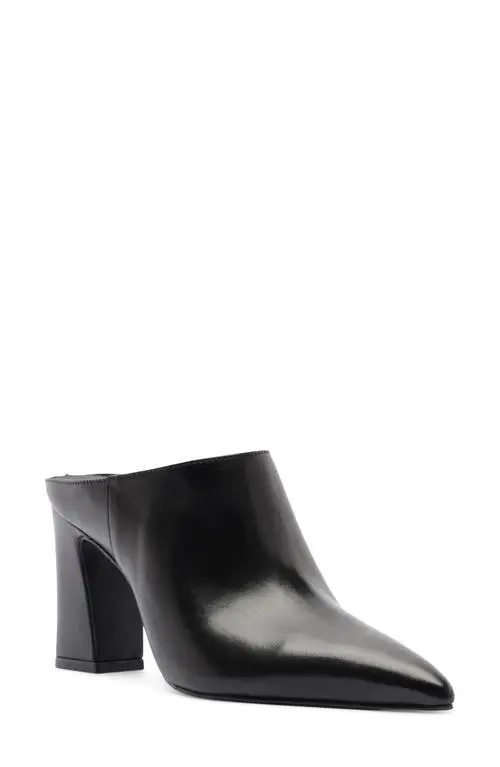Schutz Eleanor Mule With Pointed Toe And Block Heel - Black