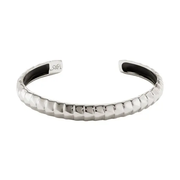 ARMINE + AMBROSE A Embossed Cuff - Silver
