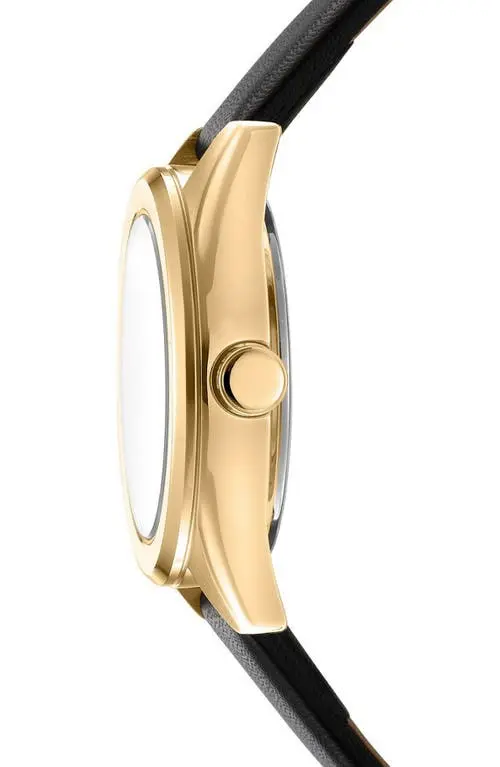 Dkny Logo Collection Leather Strap Watch & Bracelet Set