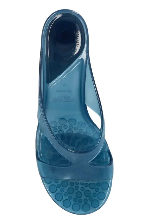 JIMMY CHOO Jelly Drop 50’ Heeled Mules
