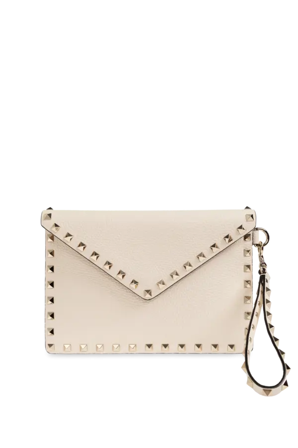 Valentino Garavani Leather Studded Clutch