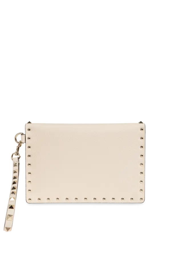 Valentino Garavani Leather Studded Clutch