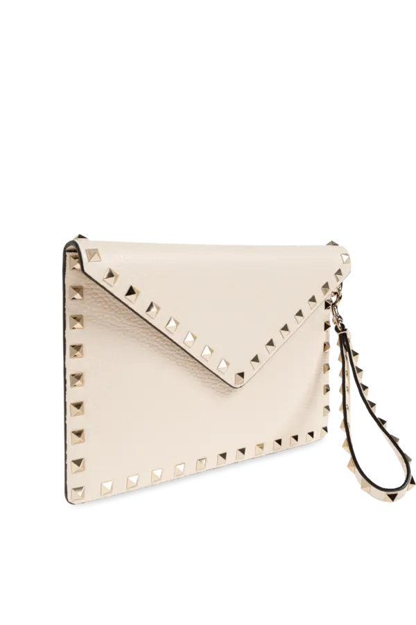 Valentino Garavani Leather Studded Clutch
