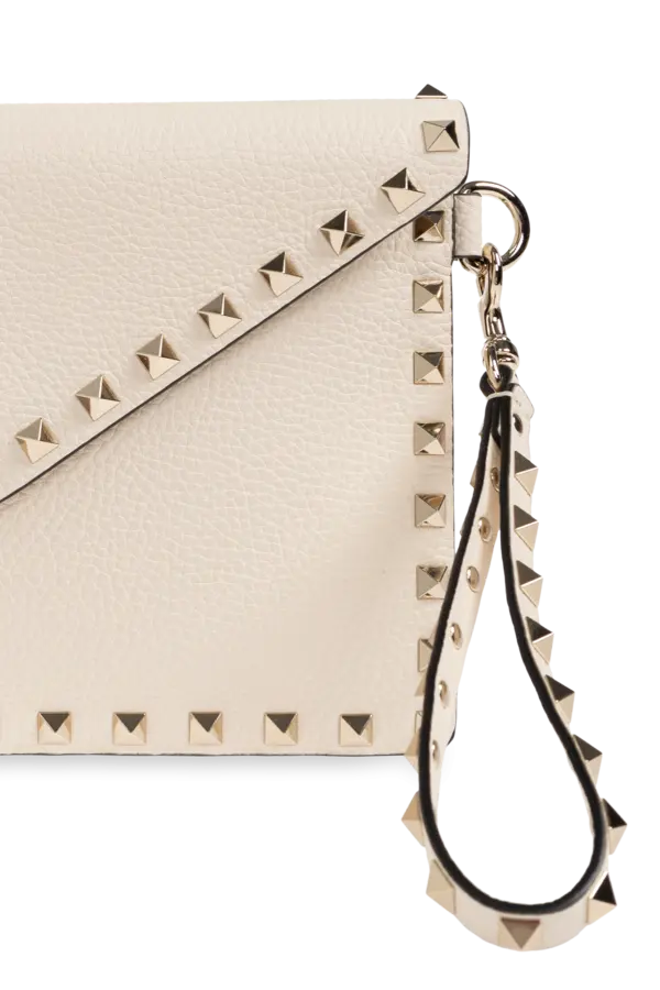 Valentino Garavani Leather Studded Clutch