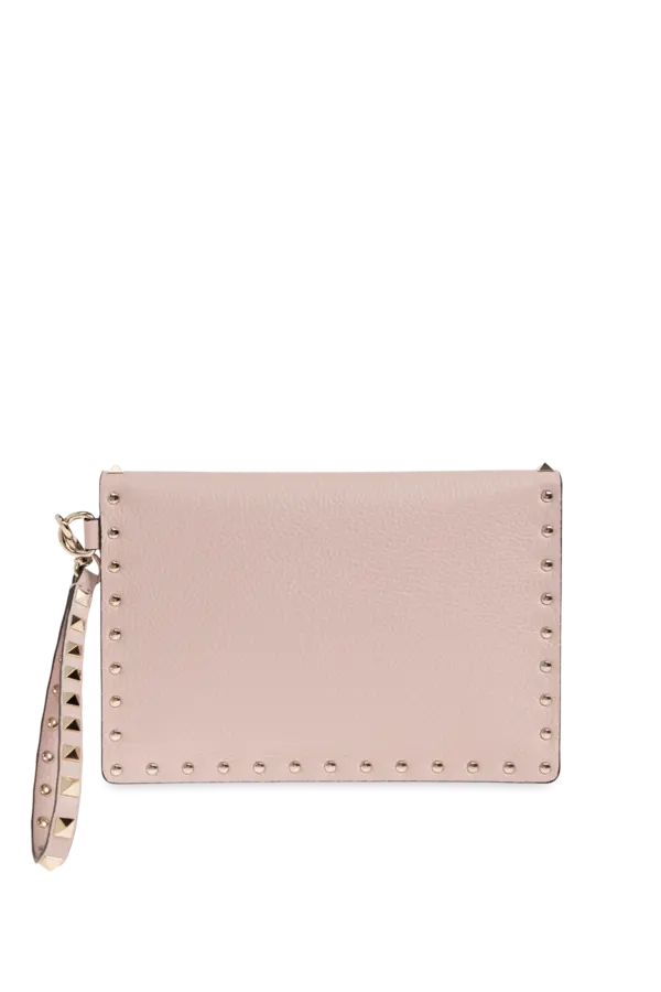 Valentino Garavani Leather Studded Clutch
