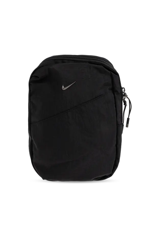 Nike Logo Crossbody Bag With Adjustable Strap - Black