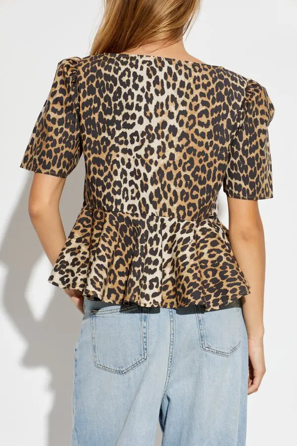 GANNI Top With Animal Motif