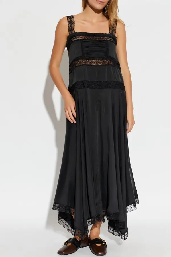 GANNI Dress With Lace Inserts