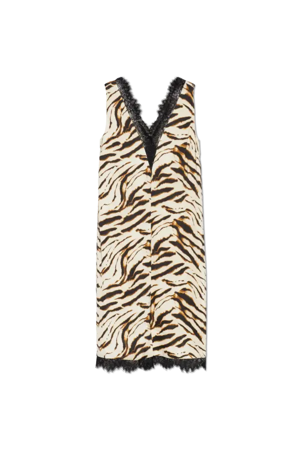 GANNI Animal Print Dress - Brown