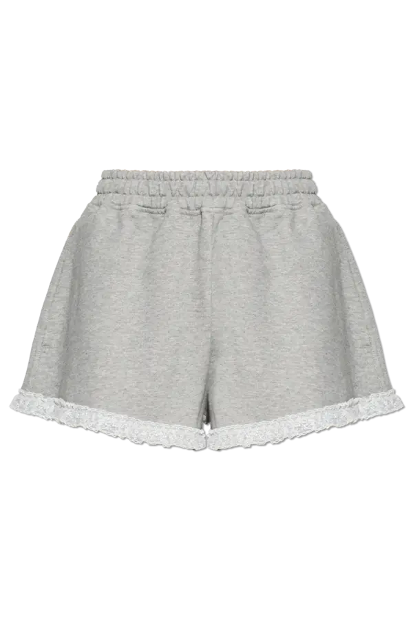 GANNI Shorts With Lace Trim