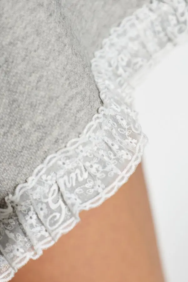 GANNI Shorts With Lace Trim
