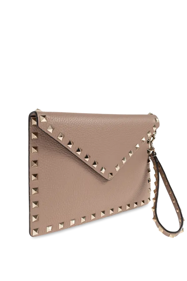 Valentino Garavani Leather Studded Clutch
