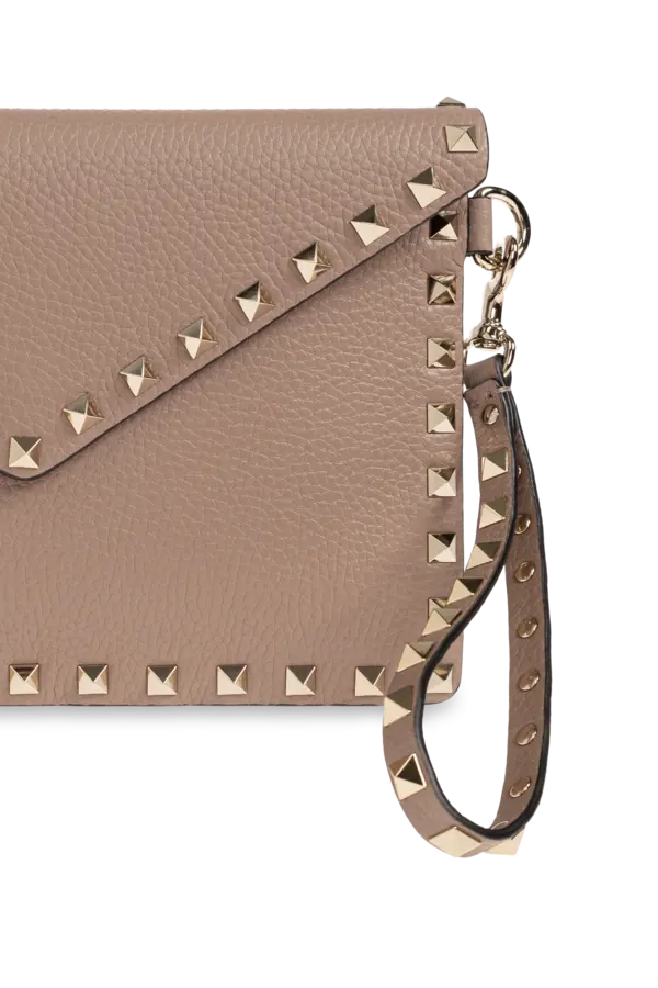 Valentino Garavani Leather Studded Clutch